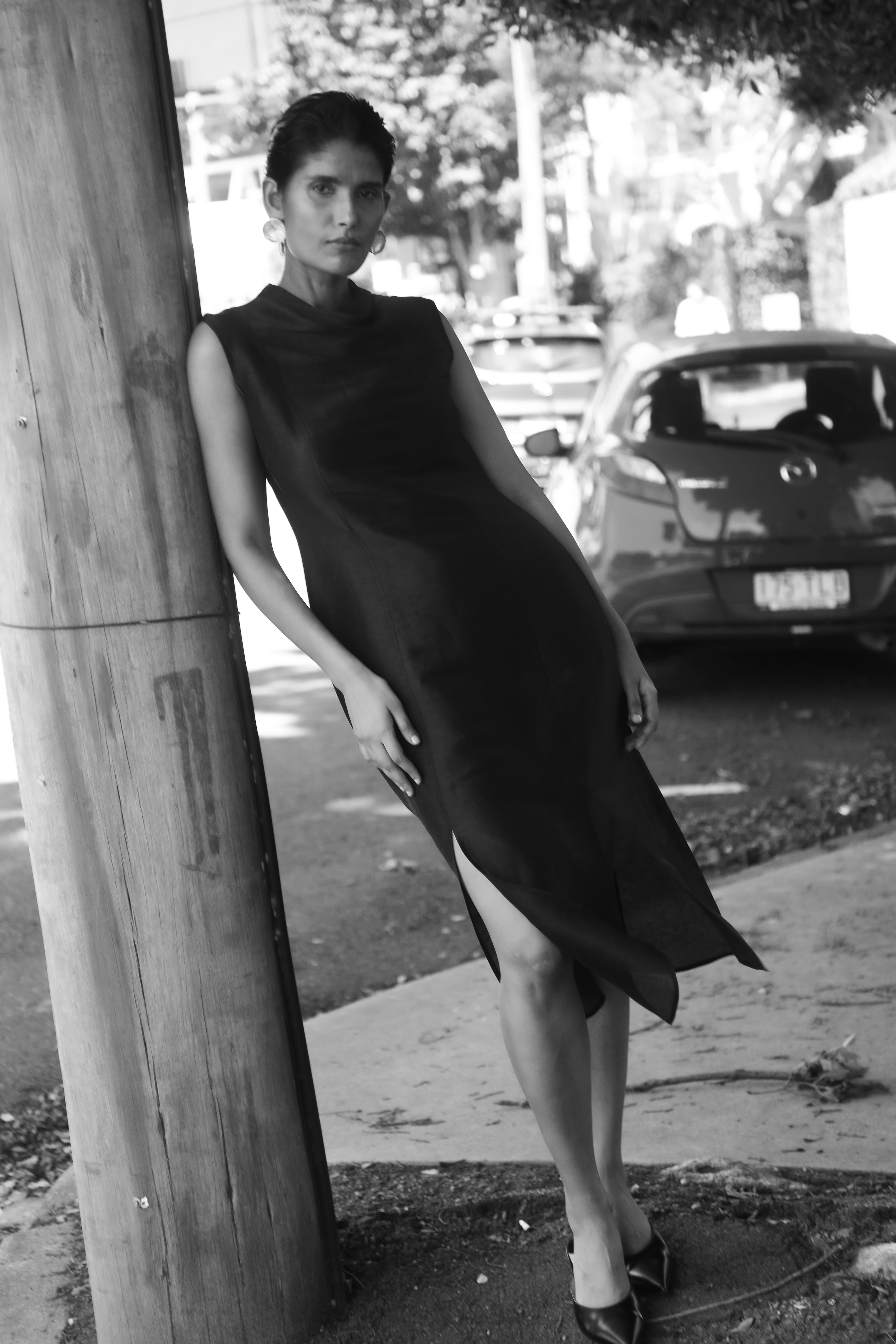 Celia Silk Dress - Noir