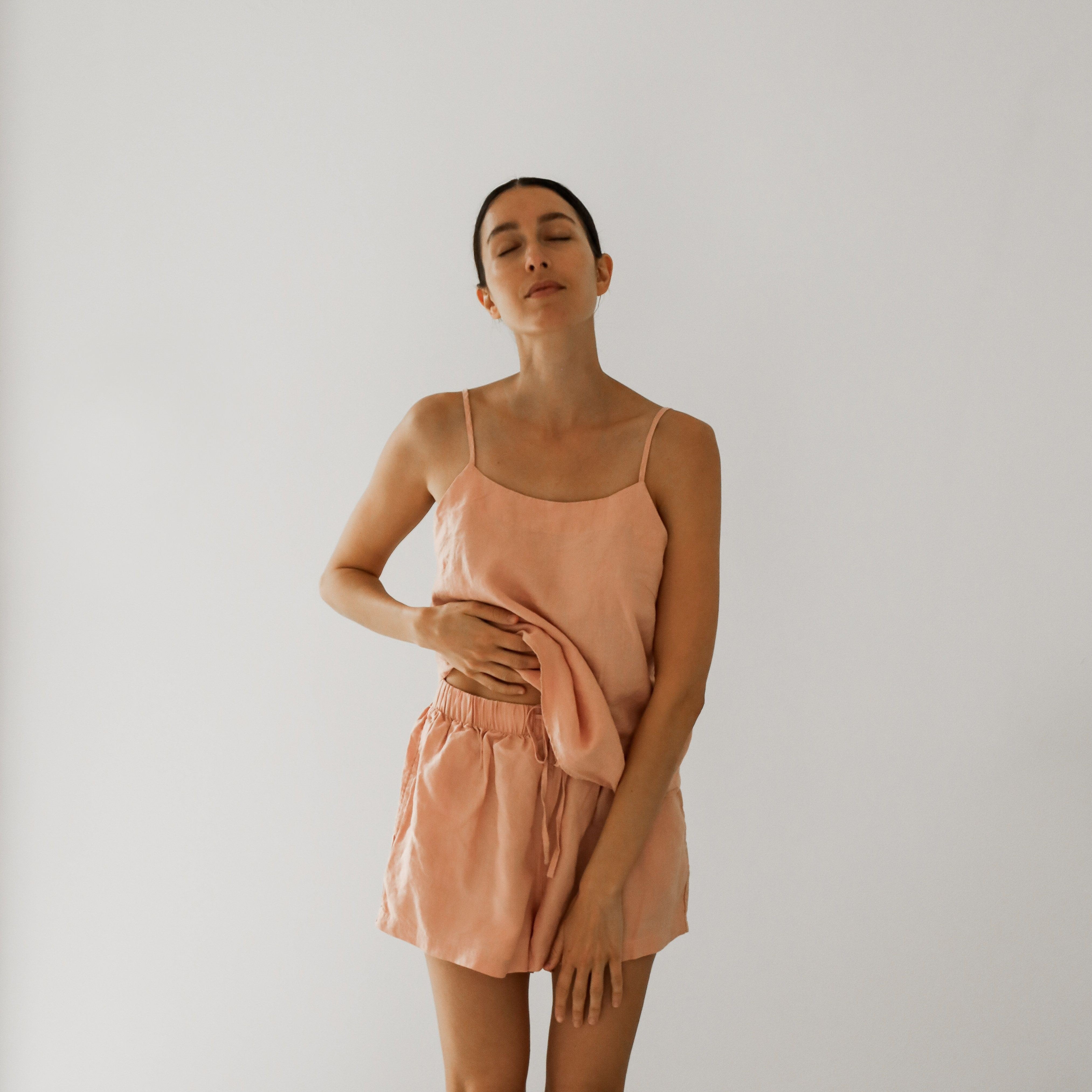 Drawstring Linen Short - Musk – Moss Living Store