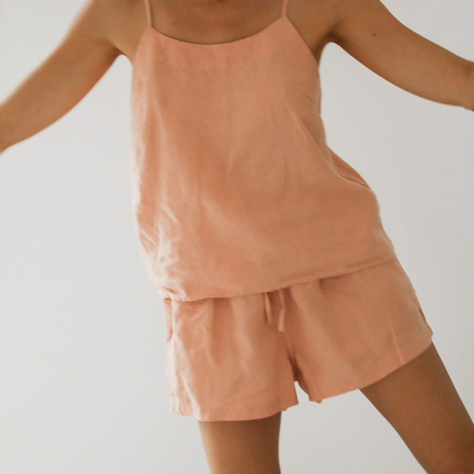 Drawstring Linen Short - Musk – Moss Living Store